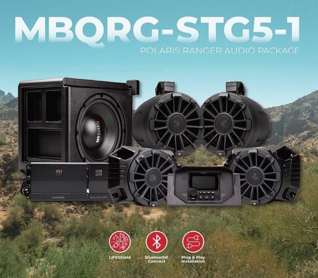 Polaris Ranger Specific MBQuart Stage 5 Sound System